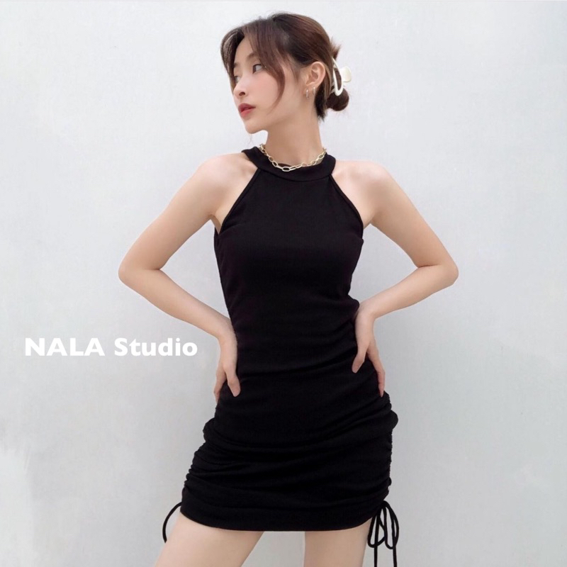 Đầm nữ body ôm rút dây sexy cổ tròn Nala Studio | Shopee Việt Nam