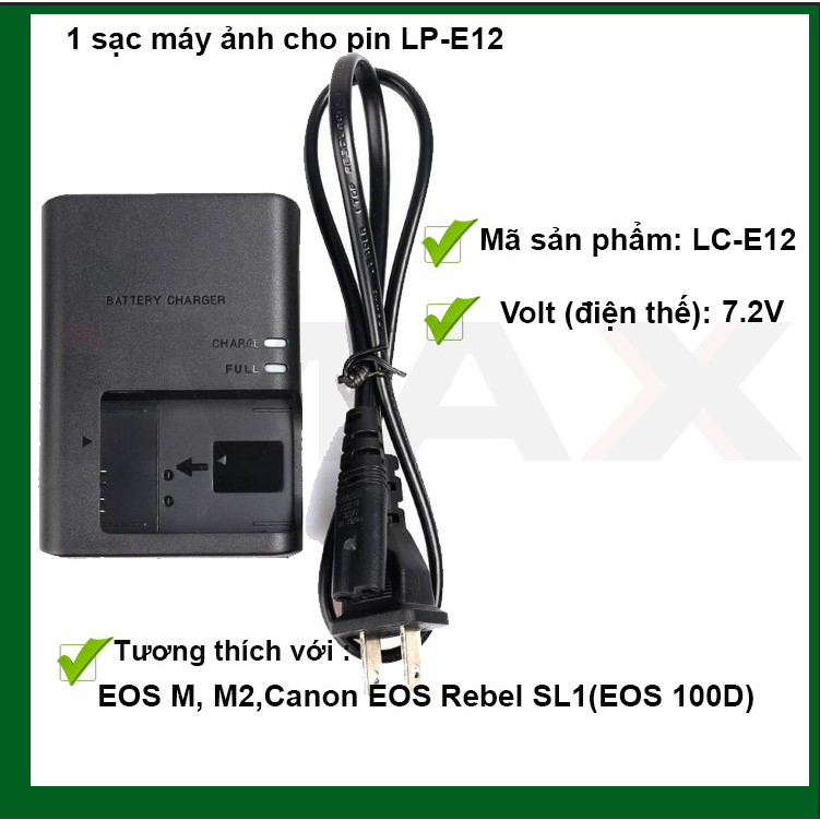 SẠC DÂY MÁY ẢNH SẠC CHO PIN CANON E12 | Shopee Việt Nam