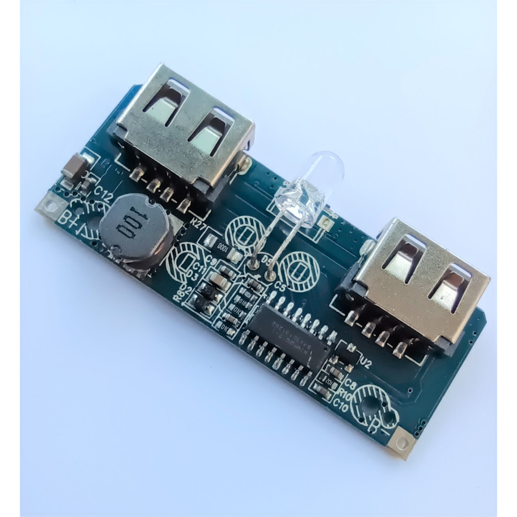 Mạch sạc dự phòng 2 cổng USB 2A Xanh dương (KV0014) | Shopee Việt Nam
