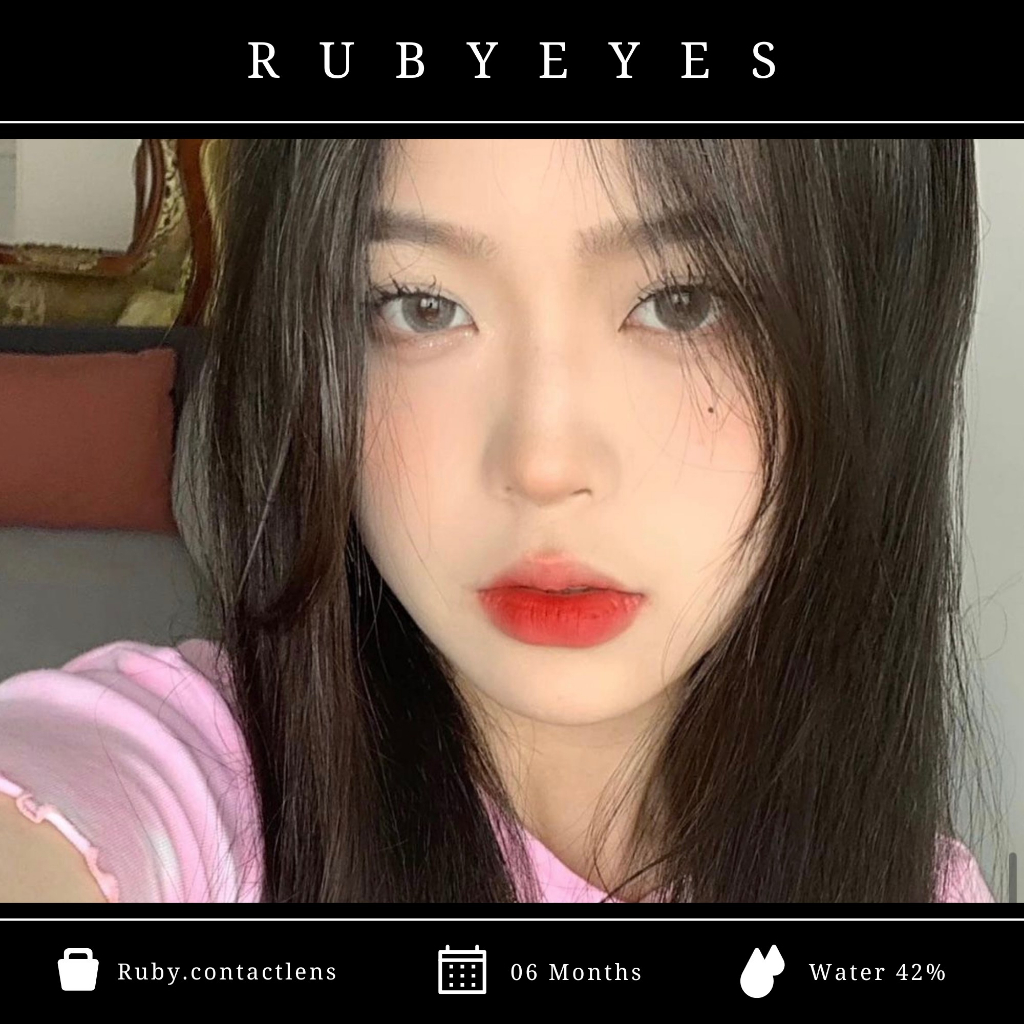 RUBY EYES Kính Áp Tròng Mẫu Nâu Glaze Long Lanh Mắt Ướt SIlicone ...