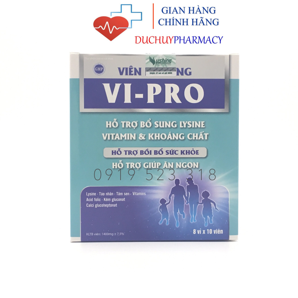 tViên uống bổ sung VIPRO - Bổ sung vitamin khoáng chất, ăn ngon ngủ ngon, tăng sức đề kháng (hộp ...