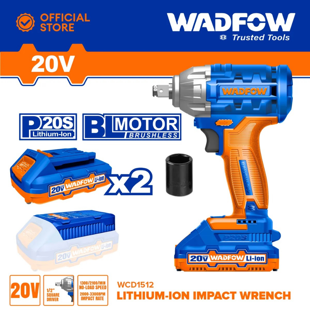 Máy siết bulong dùng Pin LITHIUM-ION 20V WADFOW WCD1512 | Shopee Việt Nam