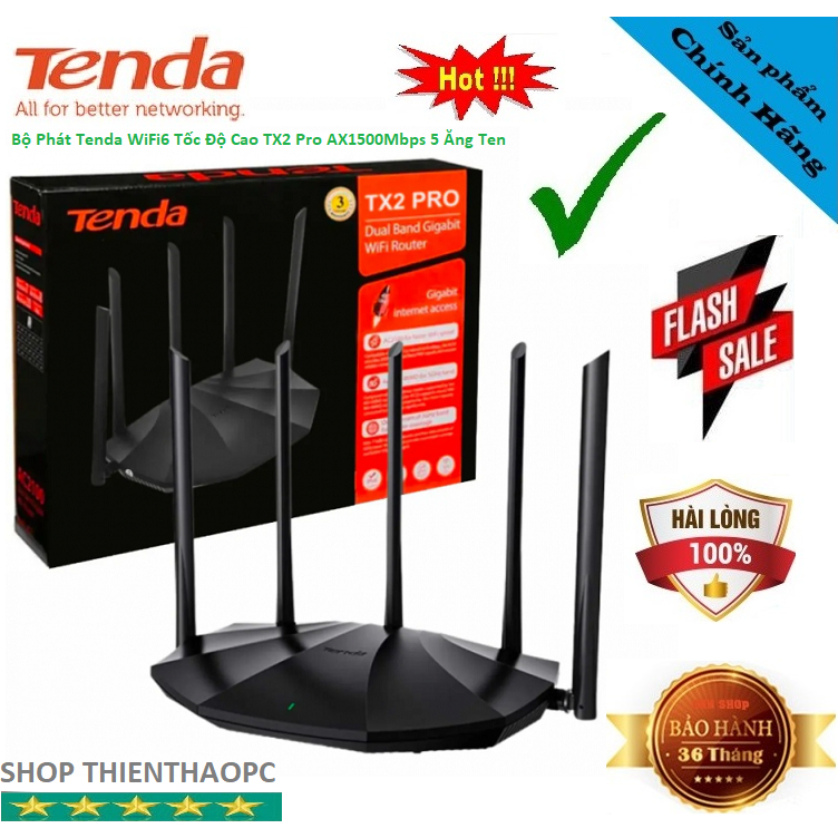Bộ Phát WiFi6 Tốc Độ Cao Router Tenda Lan Gigabit băng tần kép Tenda TX2 Pro , Hàng Mới Chính ...
