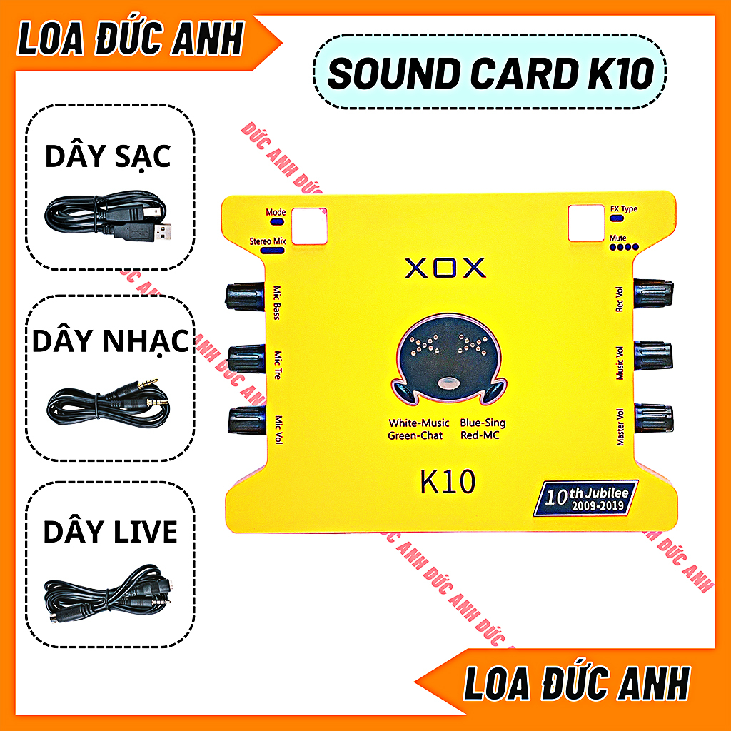Sound Card K10 Sản Xuất Năm 2024 Chuyên Thu Âm Livestream Với Các Dòng ...