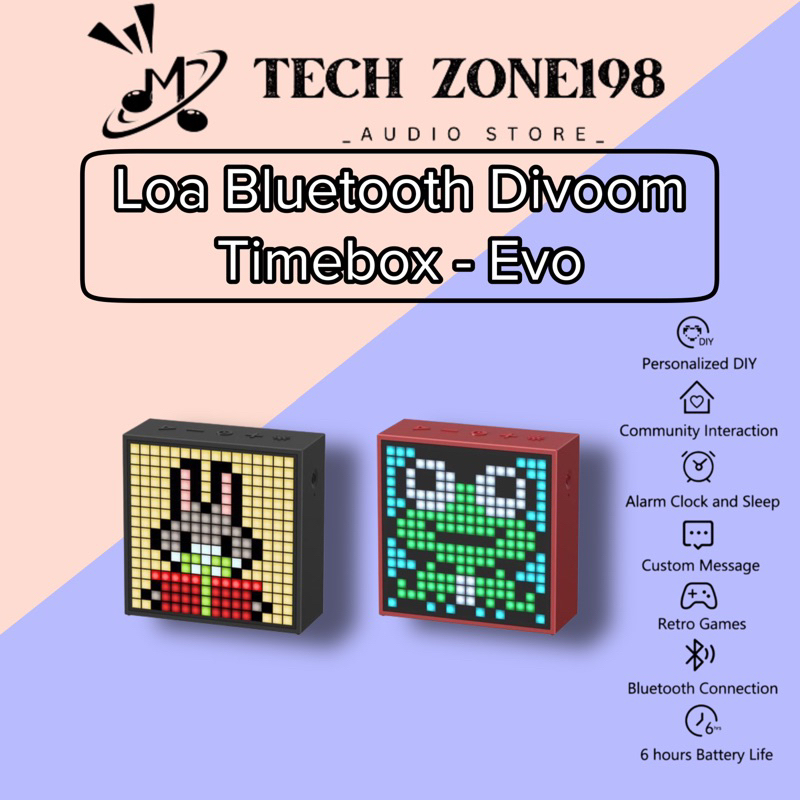 Loa Bluetooth Không Dây Divoom Timebox Evo 6W Siêu Hay - Hàng Chính ...