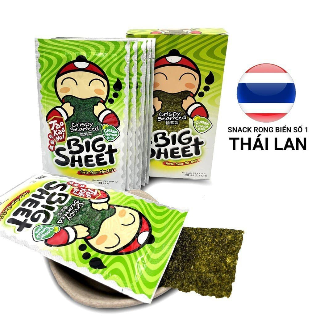 Snack rong biển TaoKaeNoi Big Sheet Thái Lan | Shopee Việt Nam