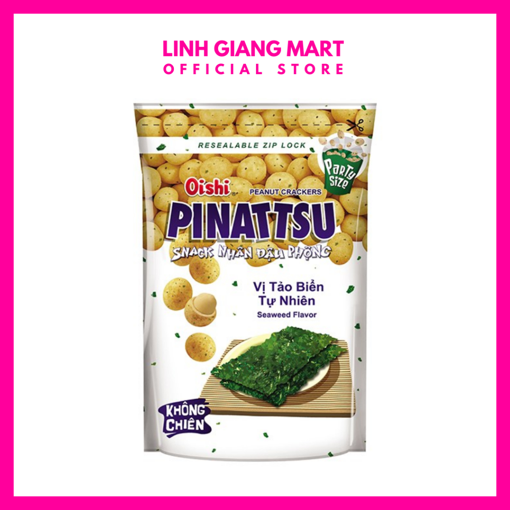 Oishi Pinattsu - Snack Nhân Đậu Phộng - Vị Tảo Biển Tự Nhiên - Gói 85g ...