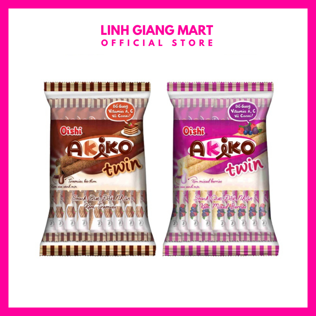 Oishi Akiko - Snack Que Đôi Nhân Kem Các Vị - Gói 140g | Shopee Việt Nam