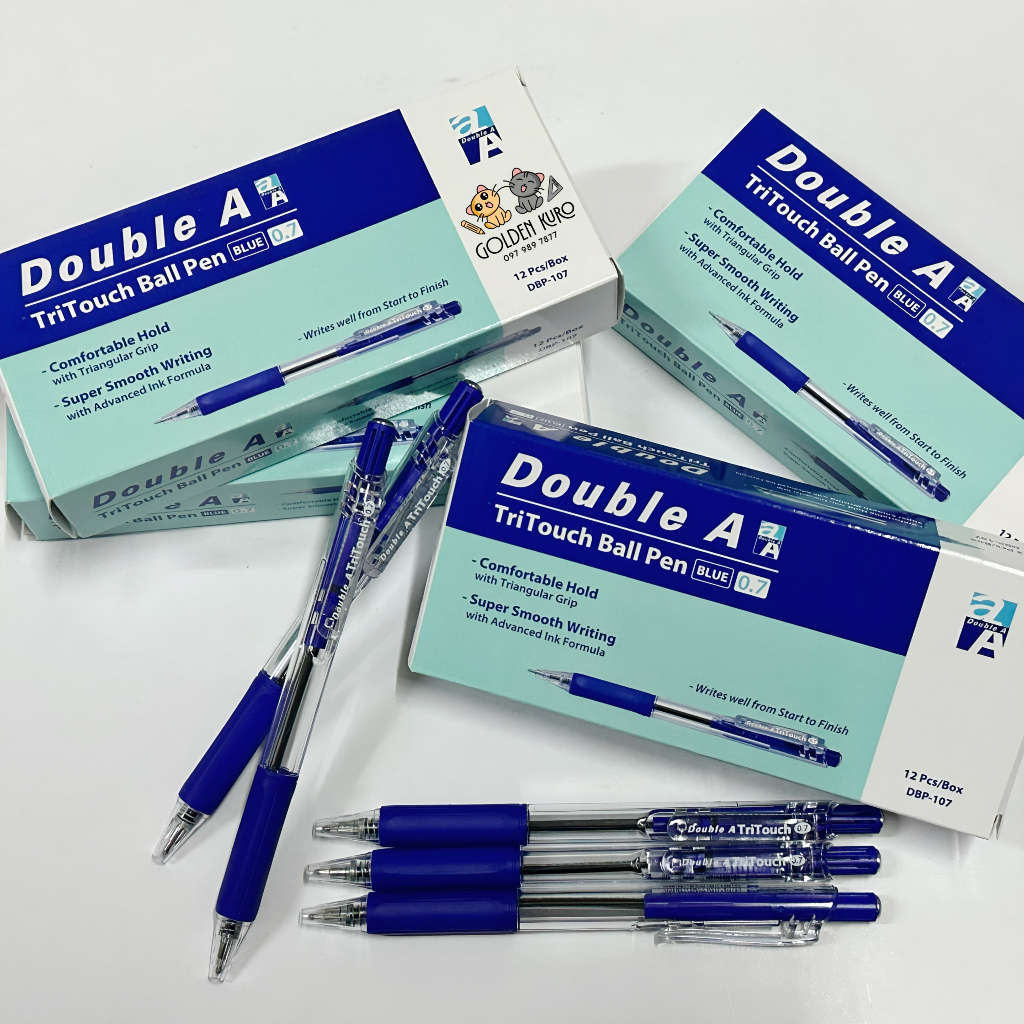 Hộp 12 Viết Bi Double A Tritouch Mực Xanh/Mực Đỏ | Shopee Việt Nam