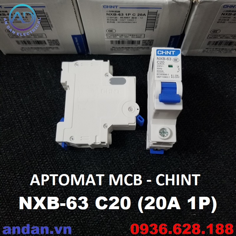 [Chính hãng] Aptomat CHINT NXB-63 1P, bộ ngắt mạch CB tép MCB 1P 6A 10A 16A 20A 25A 32A 40A 50A ...