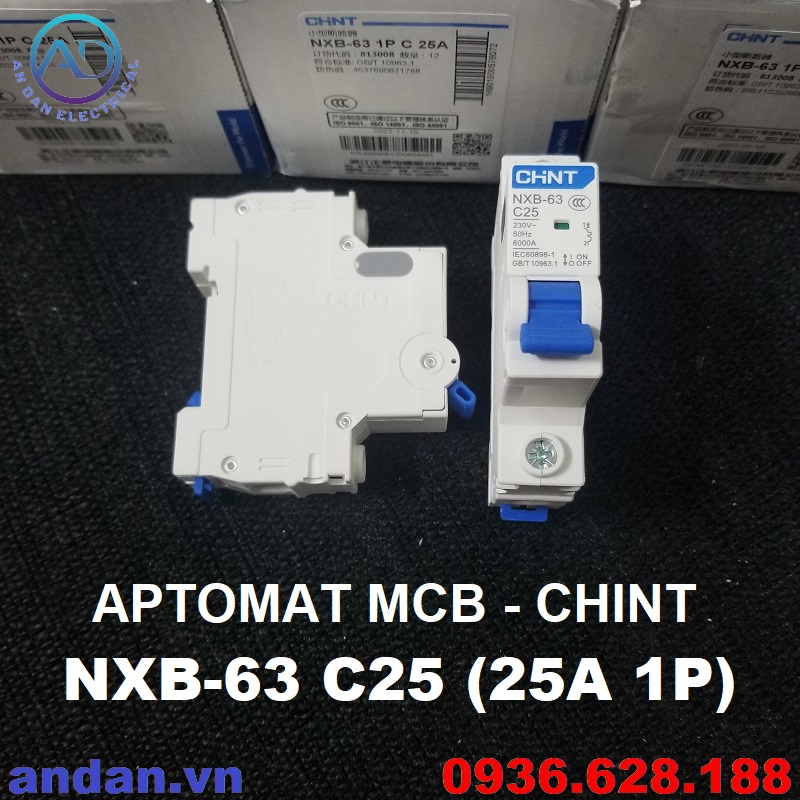 [Chính hãng] Aptomat CHINT NXB-63 1P, bộ ngắt mạch CB tép MCB 1P 6A 10A 16A 20A 25A 32A 40A 50A ...