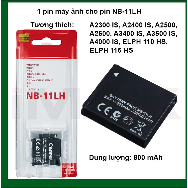 PIN MÁY ẢNH CANON NB-11LH | Shopee Việt Nam