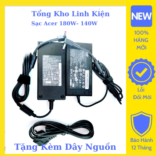 Sạc Laptop Acer 19V - 7.1A 135W / 9.23A 180W New Zin Bảo Hành 12 Tháng Tặng Kèm Dây Nguồn ...