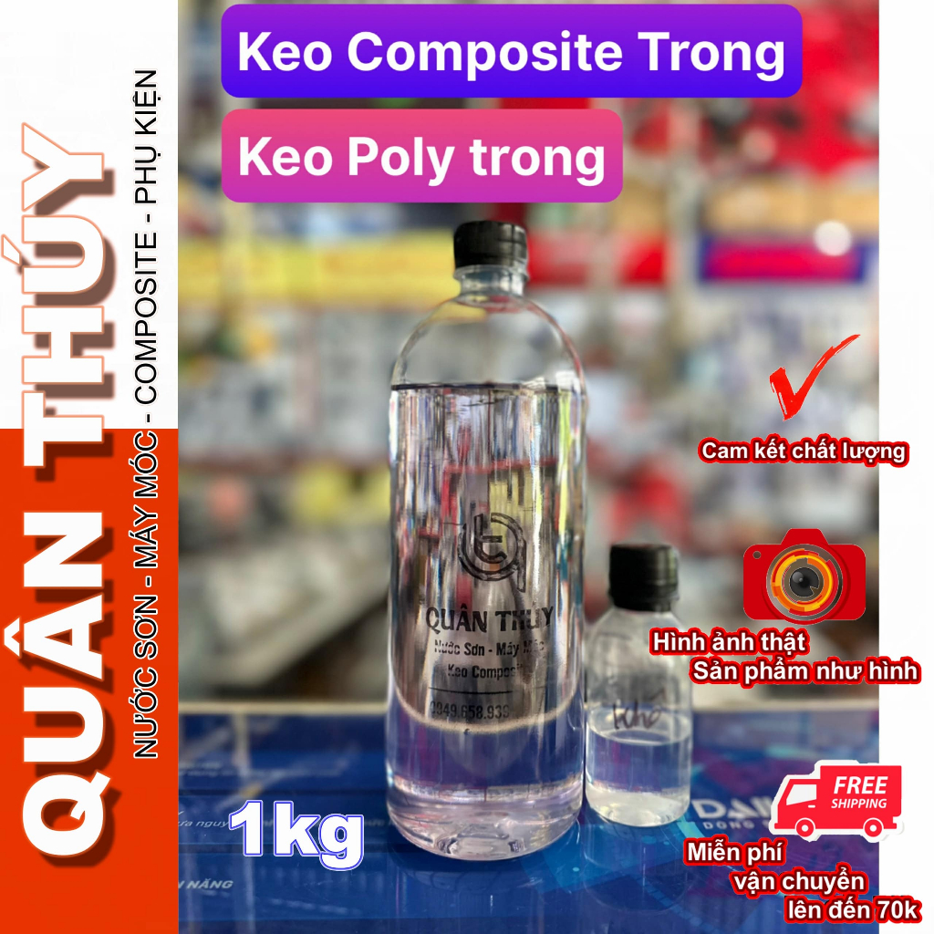 [giá sỉ] 1Kg Keo poly trong, keo tượng, Composite trong - made in Korea ...