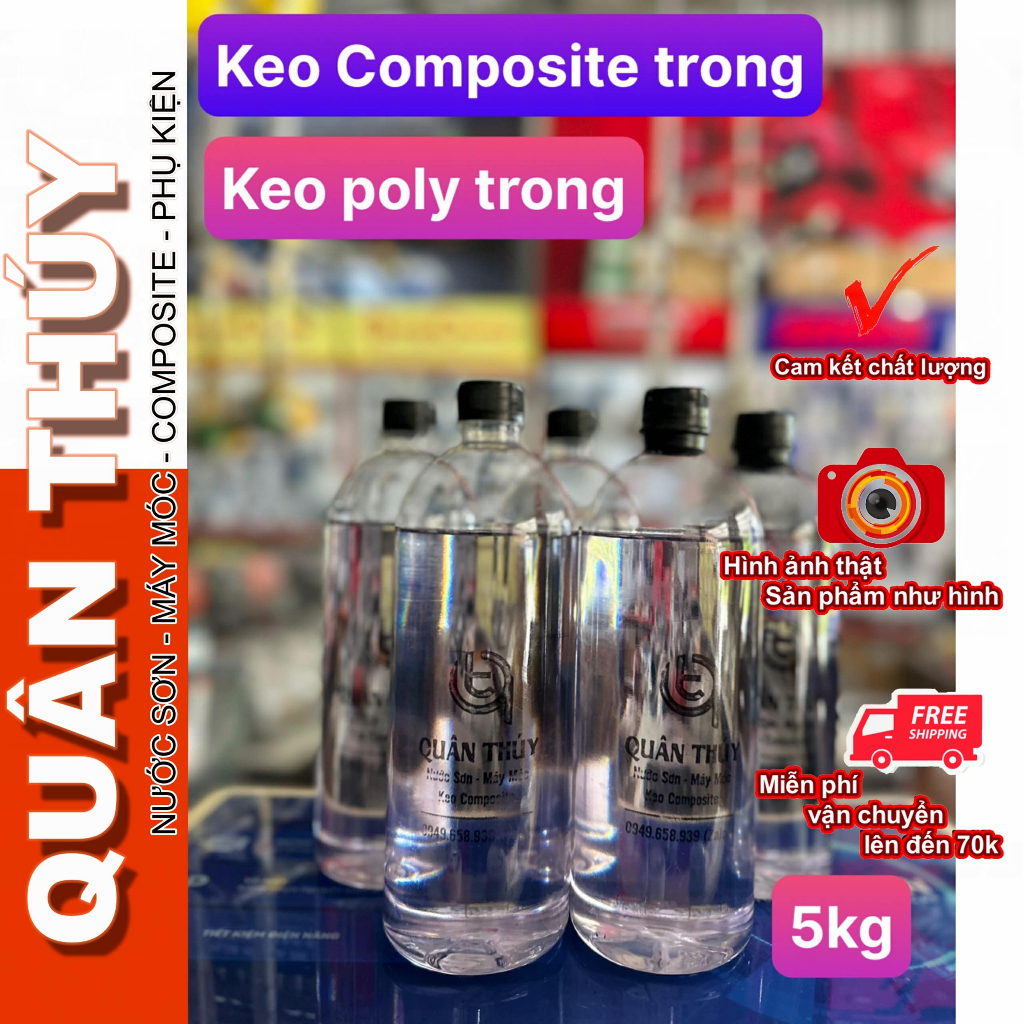 Combo 5Kg Keo giả ngọc, keo giả đá cẩm thạch, keo composite trong, keo ...