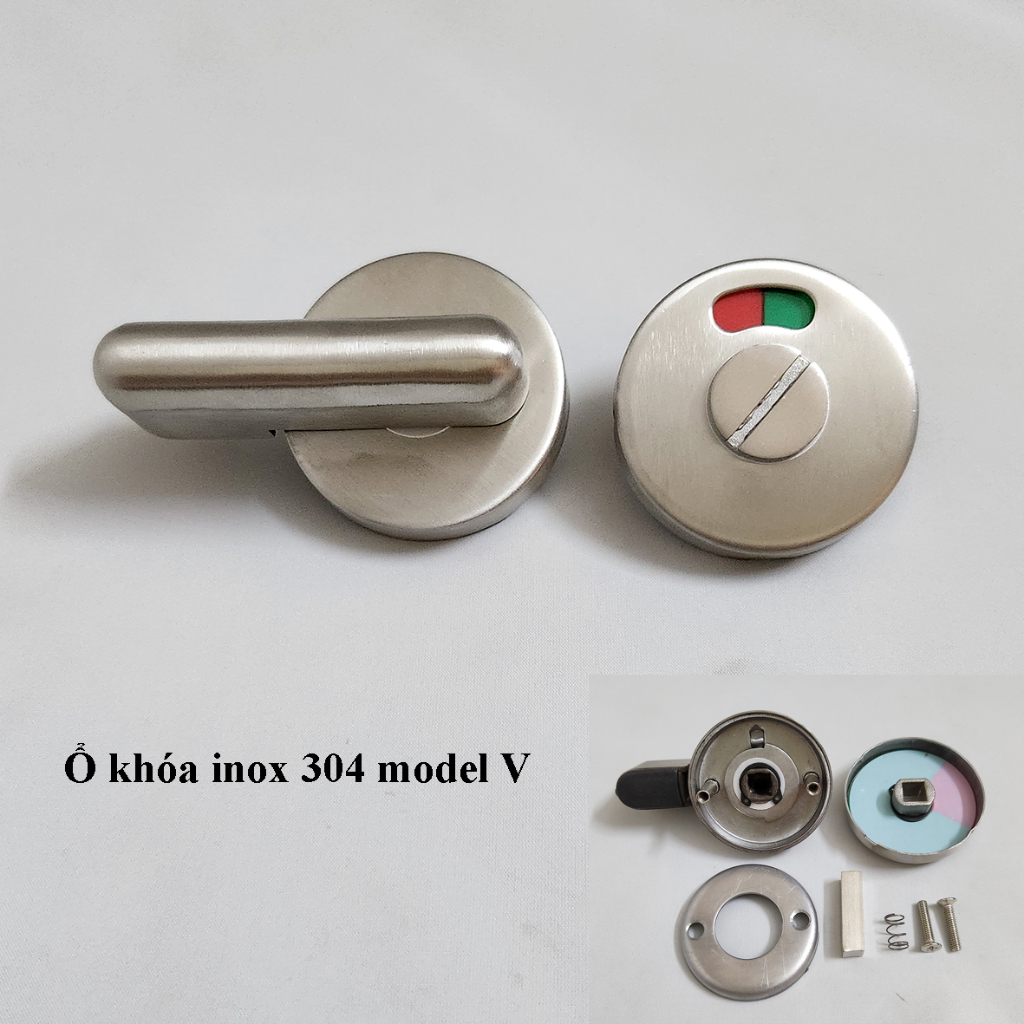 Ổ khóa vách ngăn vệ sinh tấm compact inox 304 model V | Shopee Việt Nam