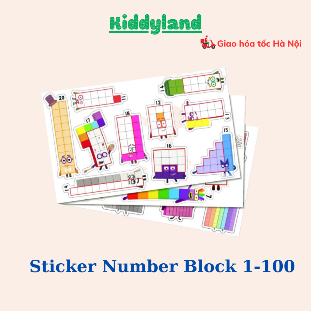Hình dán sticker Number Blocks cho bé | Shopee Việt Nam