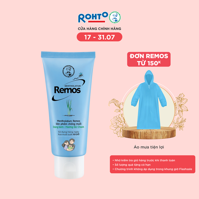 Kem chống muỗi Rohto Metholatum Remos Hương Sả Chanh 70g | Shopee Việt Nam