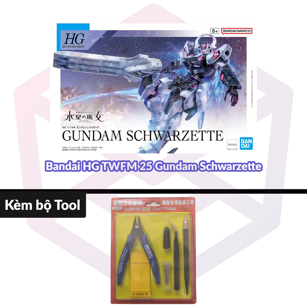 Mô hình Gundam Bandai HG TWFM 25 Gundam Schwarzette 1/144 MS Gundam ...