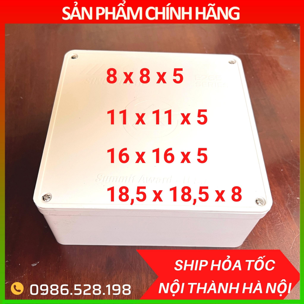Hộp nối dây Sino các kích thước 8x8x5 11x11x5 16x16x5 18,5x18,5x8 (Box ...