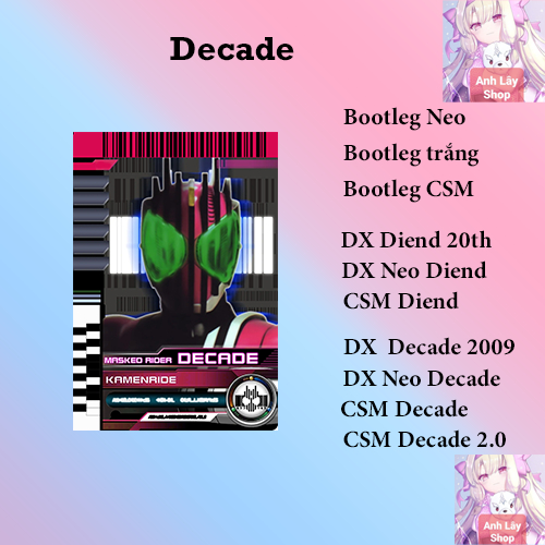 [Có Sẳn]Đồ chơi Rider card In csm dx bootleg đọc được ( card bán lẽ ...