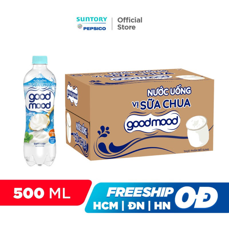 Thùng 24 chai nước uống Good Mood vị sữa chua 455ml | Shopee Việt Nam