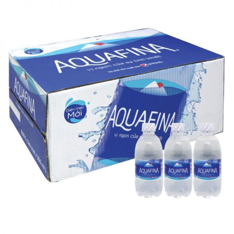 Thùng 24 chai nước tinh khiết Aquafina chai 350ml | Shopee Việt Nam