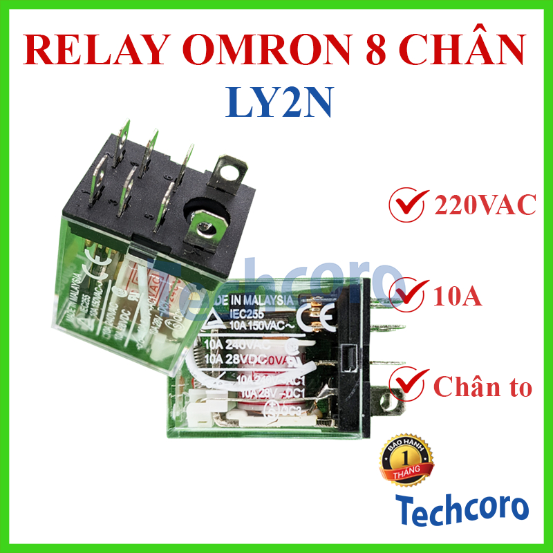 Rơ le trung gian Omron LY2N 8 chân to, Relay Omron LY2N | Shopee Việt Nam