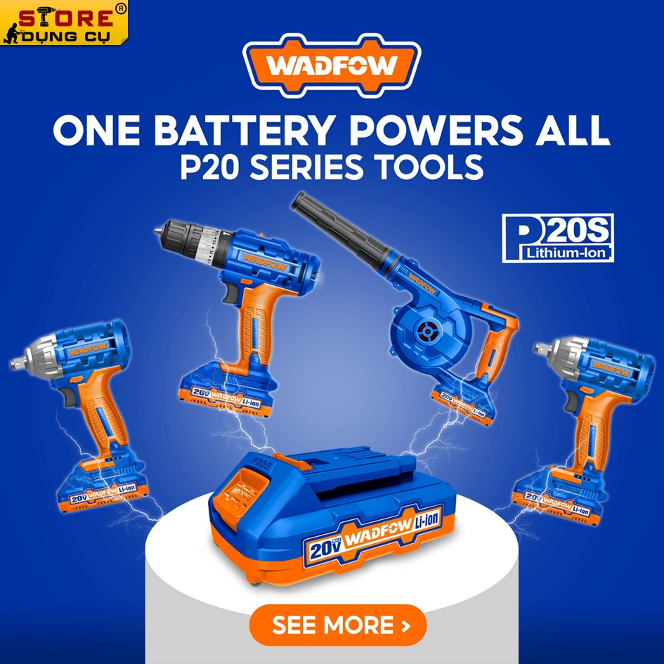 Máy khoan dùng pin Lithium-ion 20V WADFOW WCDP511 | Kèm theo 1 pin, 1 ...