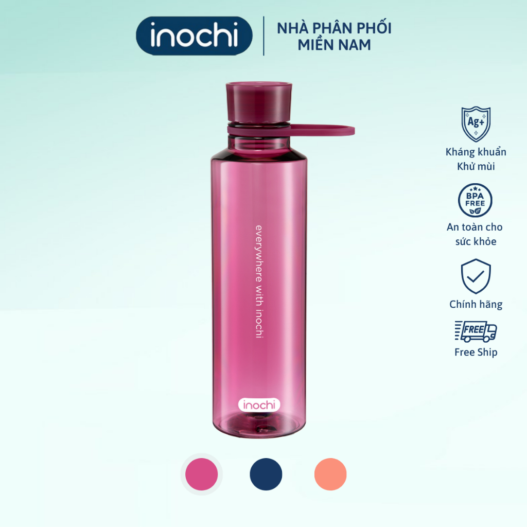 Bình nước INOCHI Kita Slim 700ml. chất liệu nhựa tritan bền đẹp, an ...