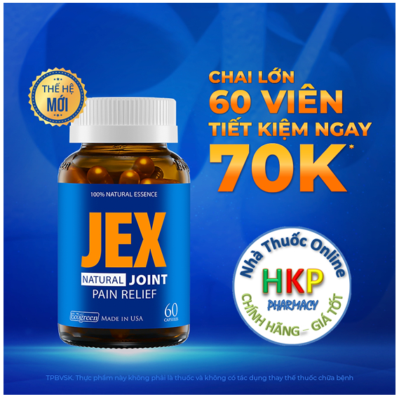 Viên uống JEX MAX hỗ trợ tăng cường tái tạo sụn và xương khớp hộp 60 ...
