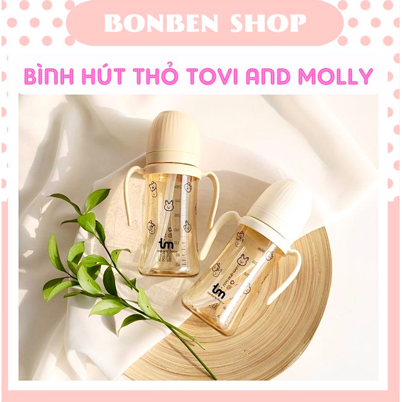 Bình tập hút Tovi and Molly Hàn chính hãng, bình hút thỏ 180ml/280ml | Shopee Việt Nam