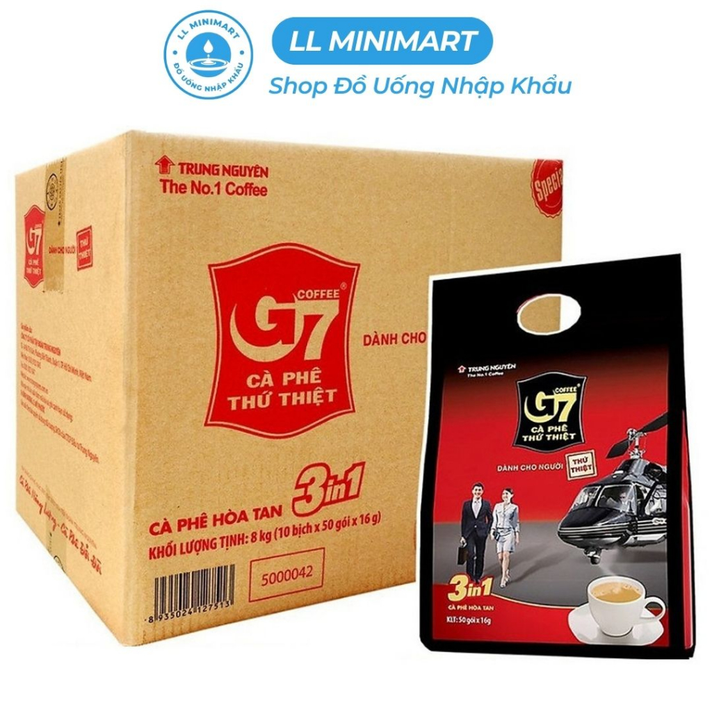 Thùng 10 Bịch Cà Phê Hòa Tan Trung Nguyên G7 3IN1 Bịch 800G (50 Gói x 16G) | Shopee Việt Nam