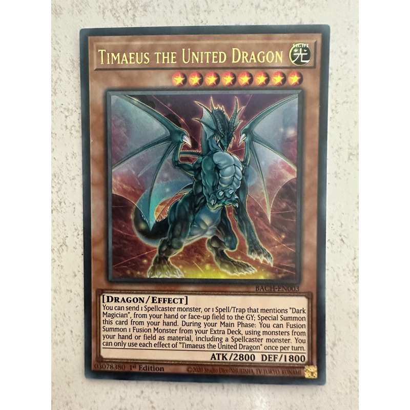 Thẻ bài Yugioh Timaeus the United Dragon BACH-EN003 | Shopee Việt Nam
