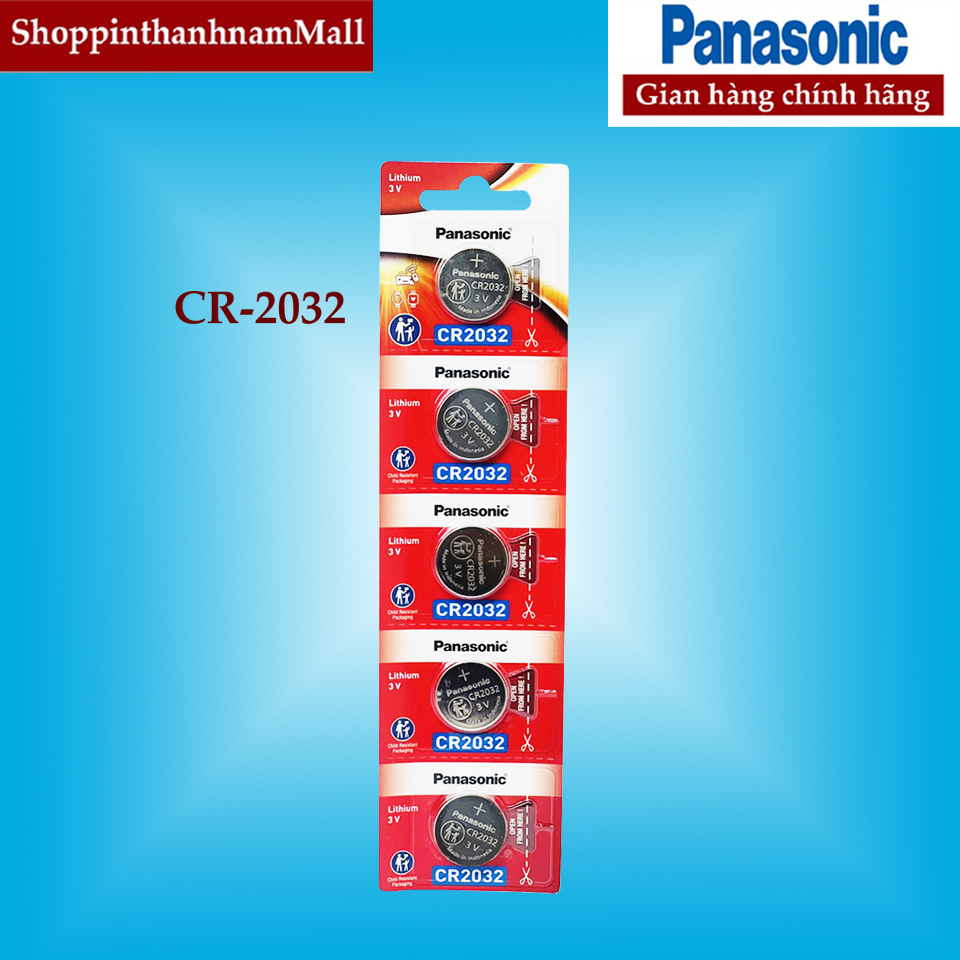 Pin CR2032 Panasonic Lithium 3V Vỉ 5 Viên Chính Hãng | Shopee Việt Nam