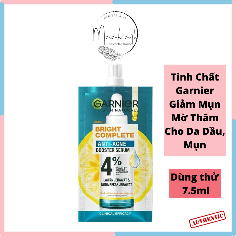 Tinh Chất Garnier Naturals Bright Complete Anti-Acne Booster Serum Giảm ...