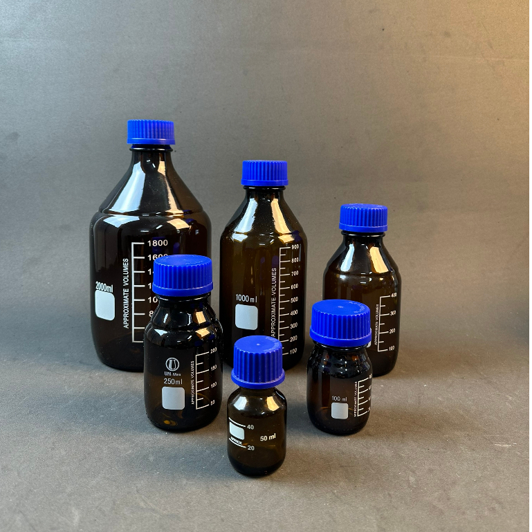 Chai trung tính nâu nắp vặn xanh ONELAB 25ml, 50ml, 100ml, 250ml, 500ml, 1000ml, 2000ml - LABHN ...