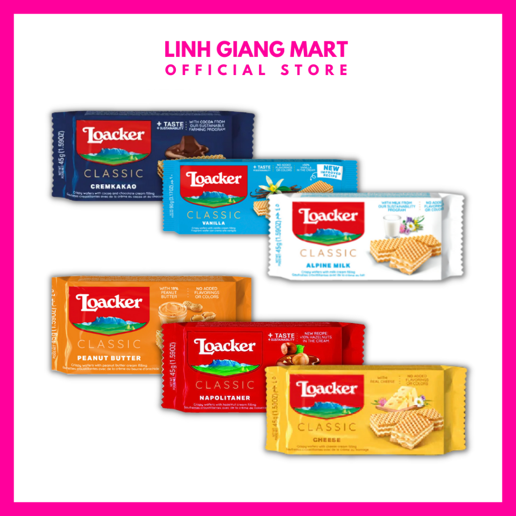 Loacker Classic Wafers - Bánh Xốp Truyền Thống Nhiều Vị - Hàng Chuẩn ...