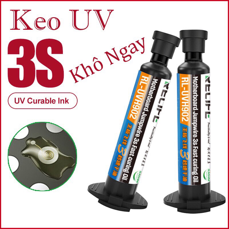 Keo uv 3S Rl-Uvh902 đen, trắng trong | Shopee Việt Nam