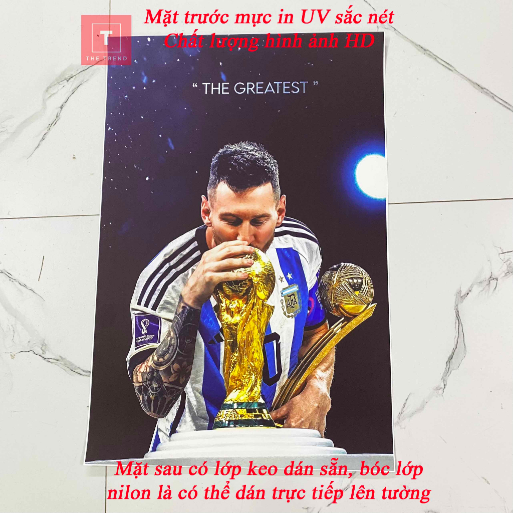 (KHỔ TO 60x90) Lionel Messi,decal,poster dán tường Messi M10 chống thấm ...
