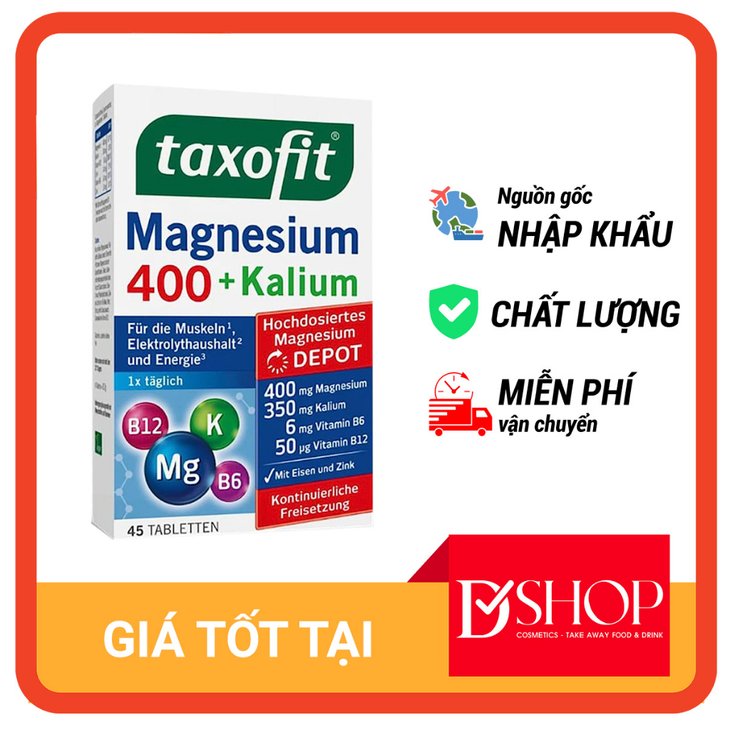 [Taxofit] Magnesium 400 + Kalium 45 viên | Shopee Việt Nam