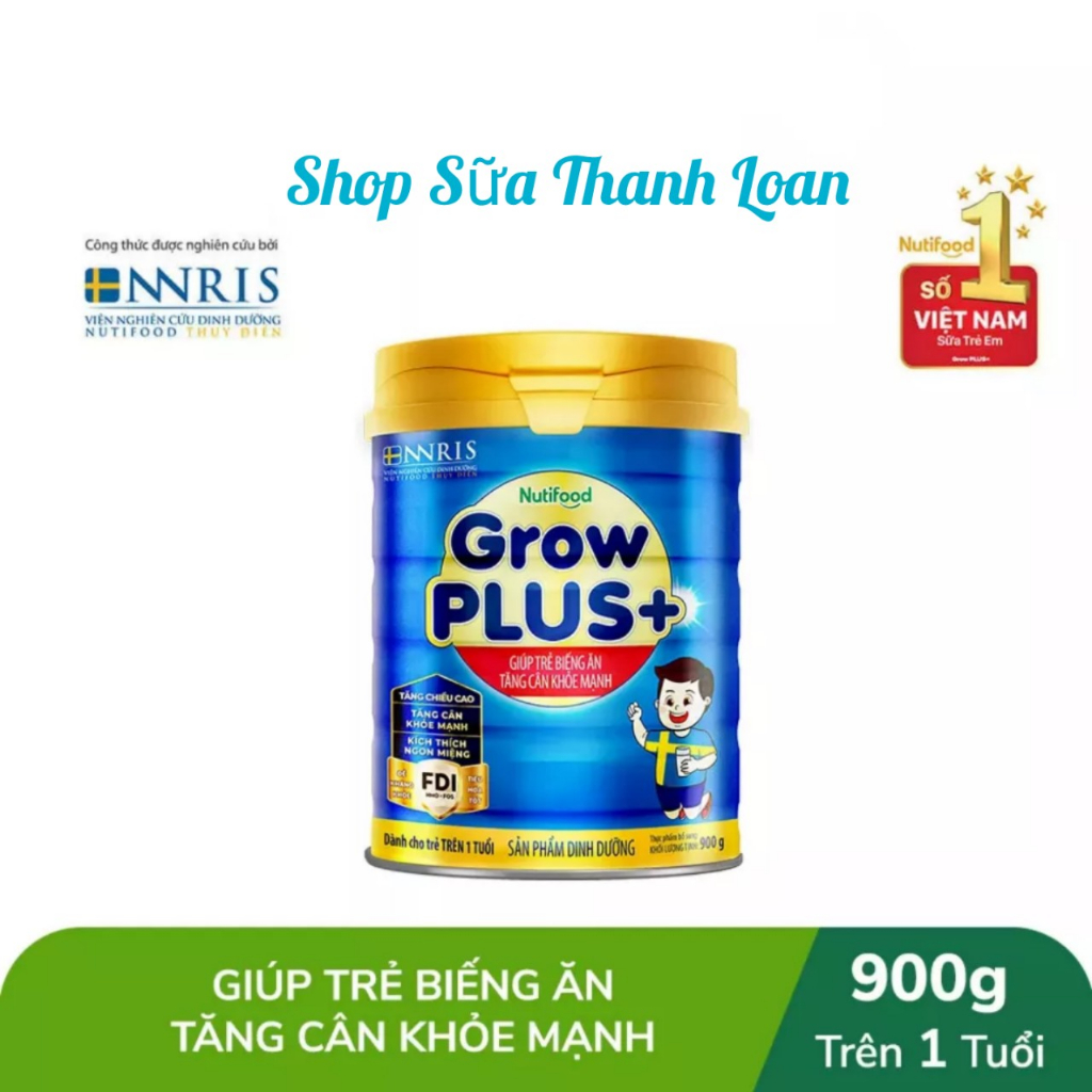 [HSD T1-2026] Sữa Bột Nutifood Grow Plus+ TCKM Xanh Hộp 900g. | Shopee Việt Nam