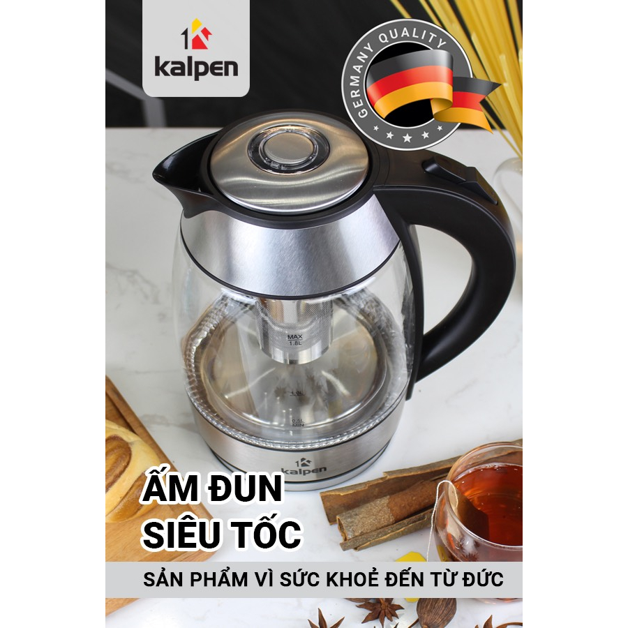 ẤM ĐUN NƯỚC SIÊU TỐC THỦY TINH KALPEN ĐIỀU CHỈNH NHIỆT ĐỘ KK88 VÀ K66 ...