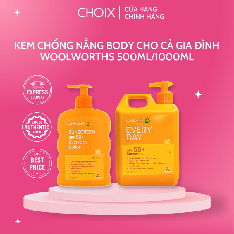 KEM CHỐNG NẮNG BODY CHO CẢ GIA ĐÌNH WOOLWORTHS | Shopee Việt Nam
