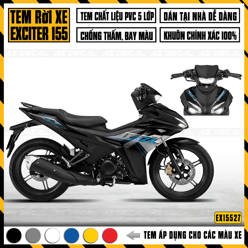 Tem Exciter 155 Mẫu Y16ZR | EX15527 | Team Decal Hình Dán Rời Xe Máy ...