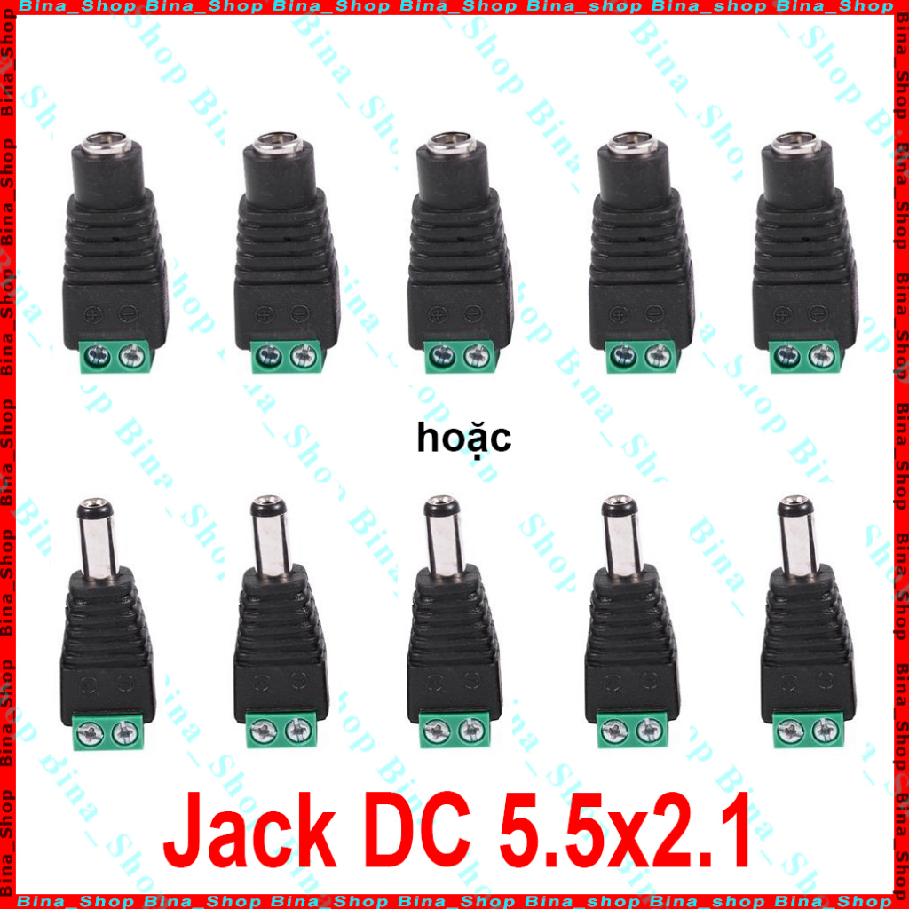 [5 cái] Jack nguồn DC 5.5x2.1 / 5.5x2.5 (tự chọn) | Shopee Việt Nam