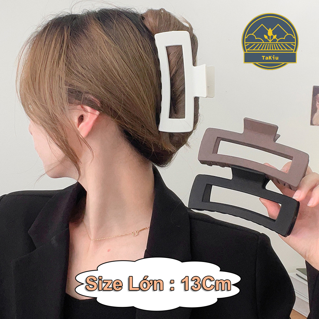 Kẹp Tóc Hàn Quốc Càng Cua Cỡ Lớn Hình Vuông Cute 13Cm Nhiều Màu Tuỳ ...