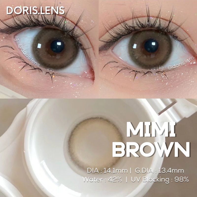 Kính Áp Tròng DORIS.LENS - MIMI BROWN Giãn Nhẹ 14.1mm Lens Mắt Nâu Tự ...
