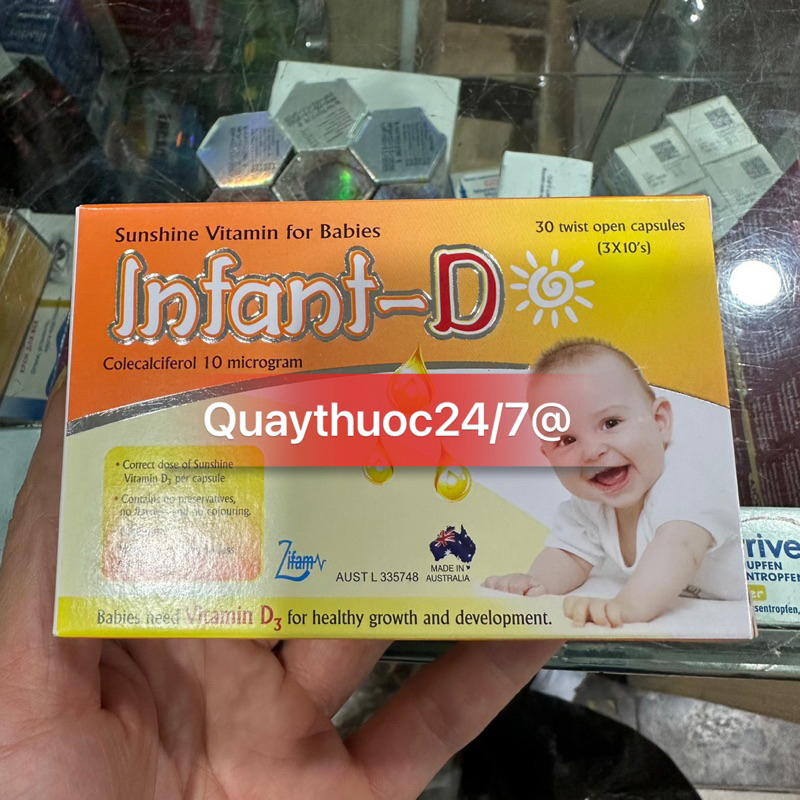 INFANT-D VIÊN UỐNG BỔ SUNG VITAMIN D CHO BÉ (30 viên) | Shopee Việt Nam