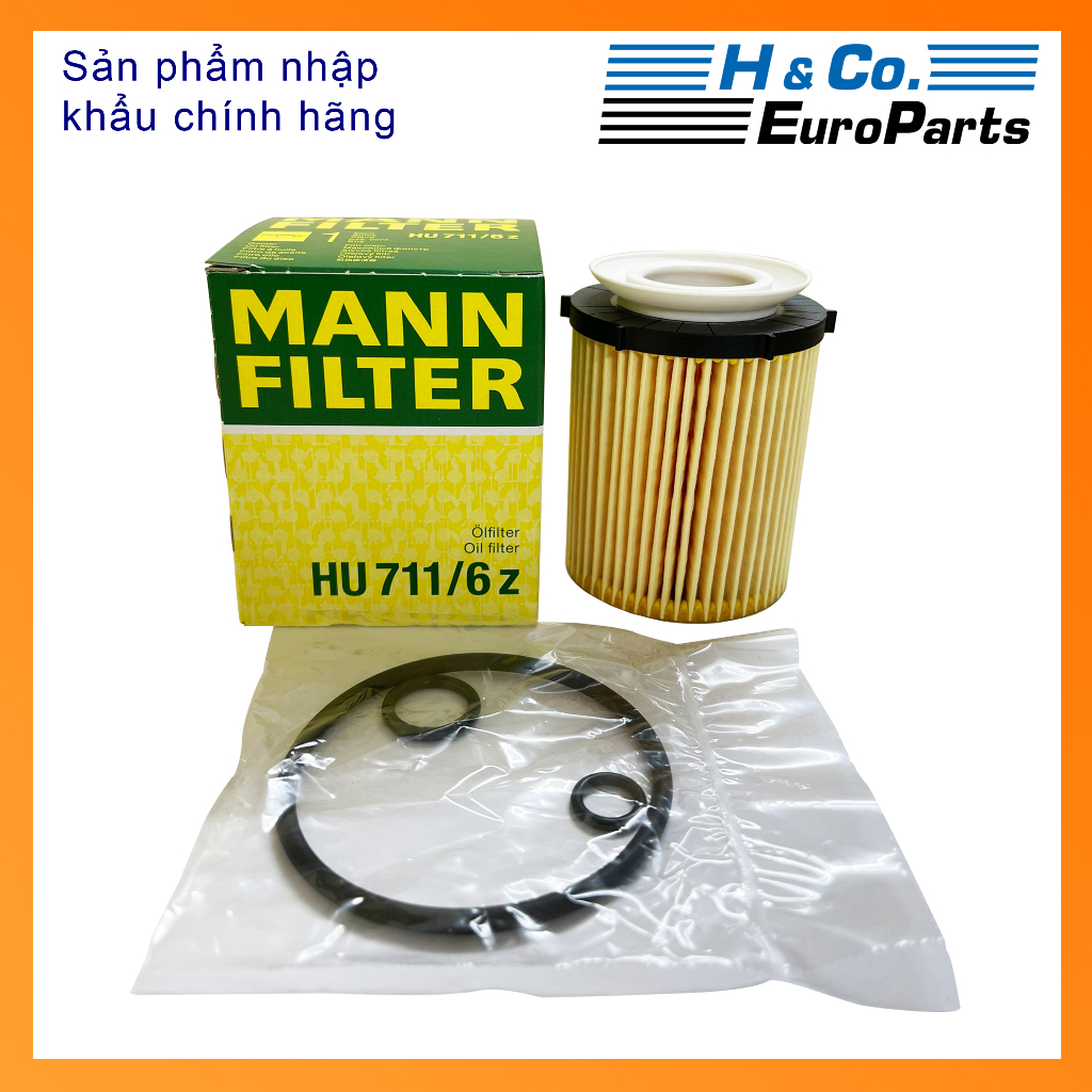 Lọc nhớt Mercedes GLC (X253), GLK (X204), GLE (W167), GLA. Hãng Mann, HU711/6z, 2701800009 ...